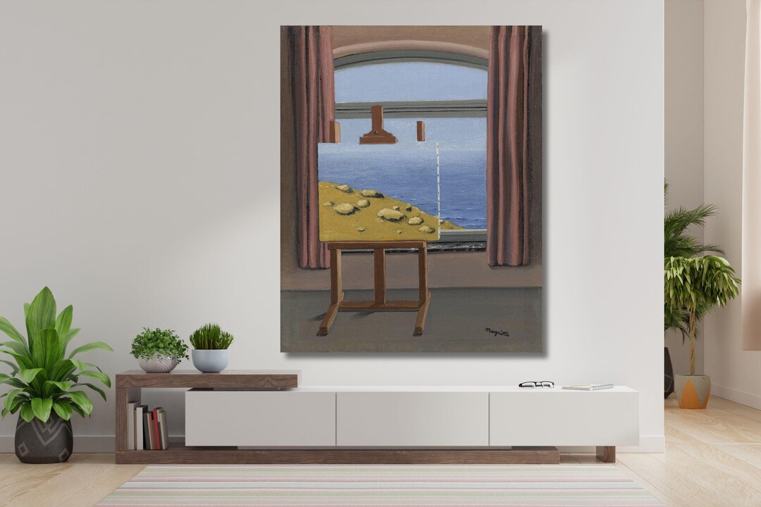 René Magritte Print the Human Condition( 1935) on Canvas Wall Art ...