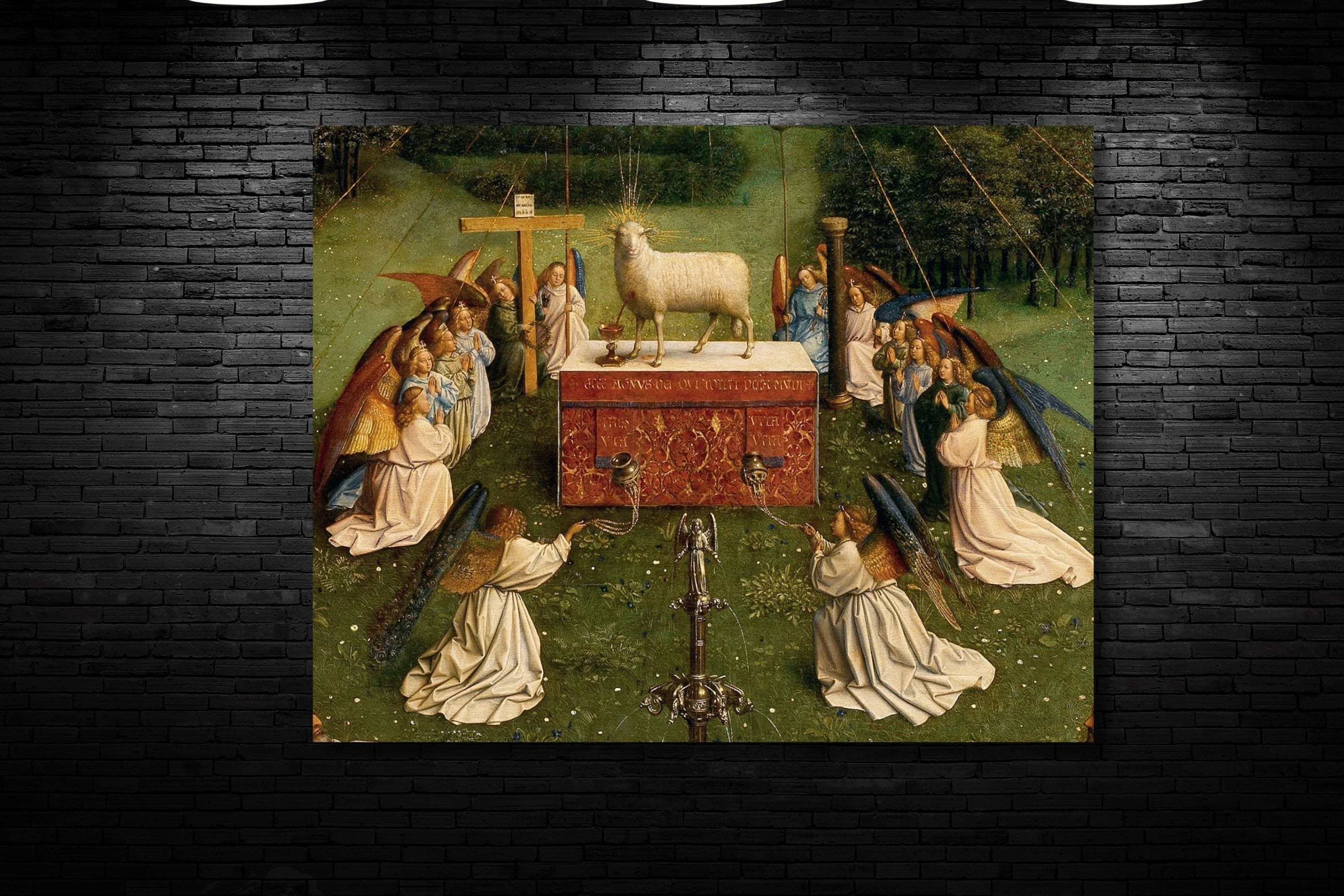 Ghent Altarpiece Wall Art, Jan Van Eyck Canvas Print, Adoration of the ...