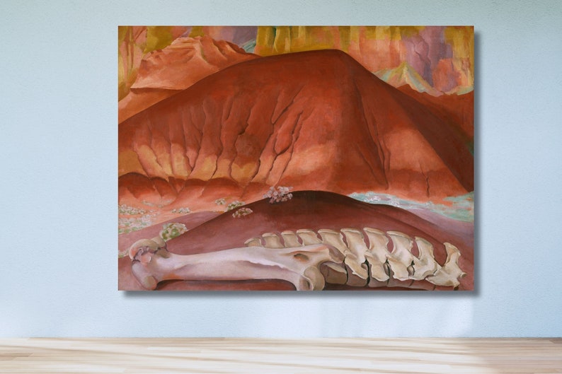Georgia O'keeffe 1941 Red Hills and Bones Oil on Canvas,georgia O ...