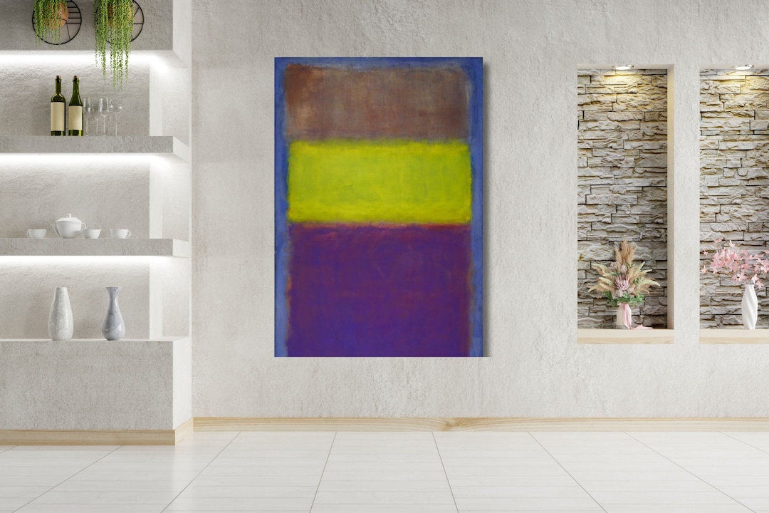 Rothko Yellow Center No:2(1954),mark Rothko Print Magenta,yellow,brown ...