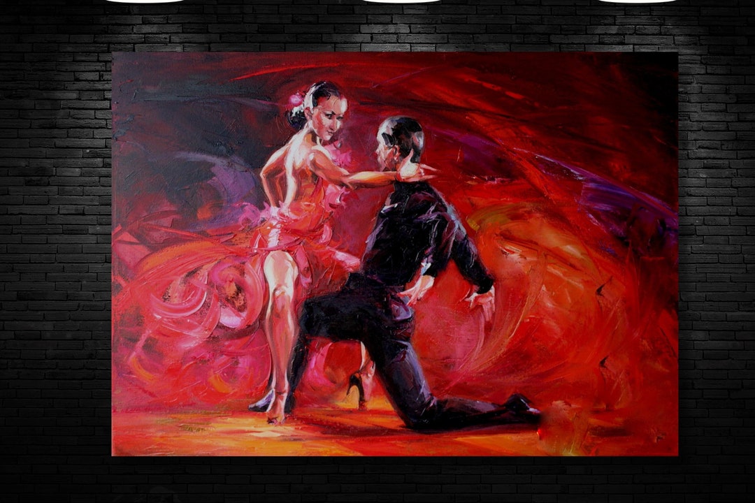 Tango Dance and Music Canvas Wall Art,,music Room Wall Art Decor,tango ...