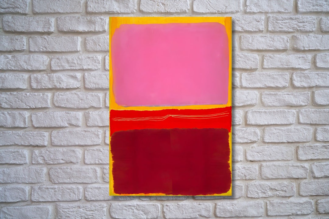 Mark Rothko Painting Pink&red Wall Art Canvas 33 - Etsy
