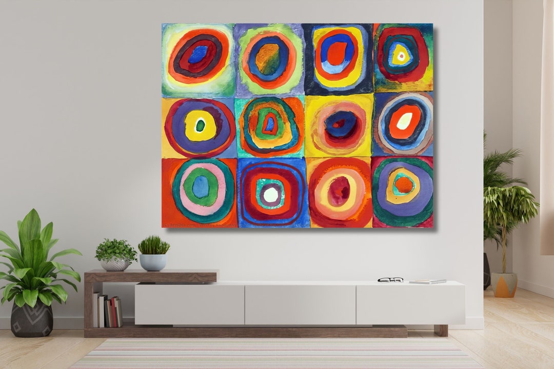 Wassily Kandinsky Print Colorful Study,wassily Kandinsky Squares With ...