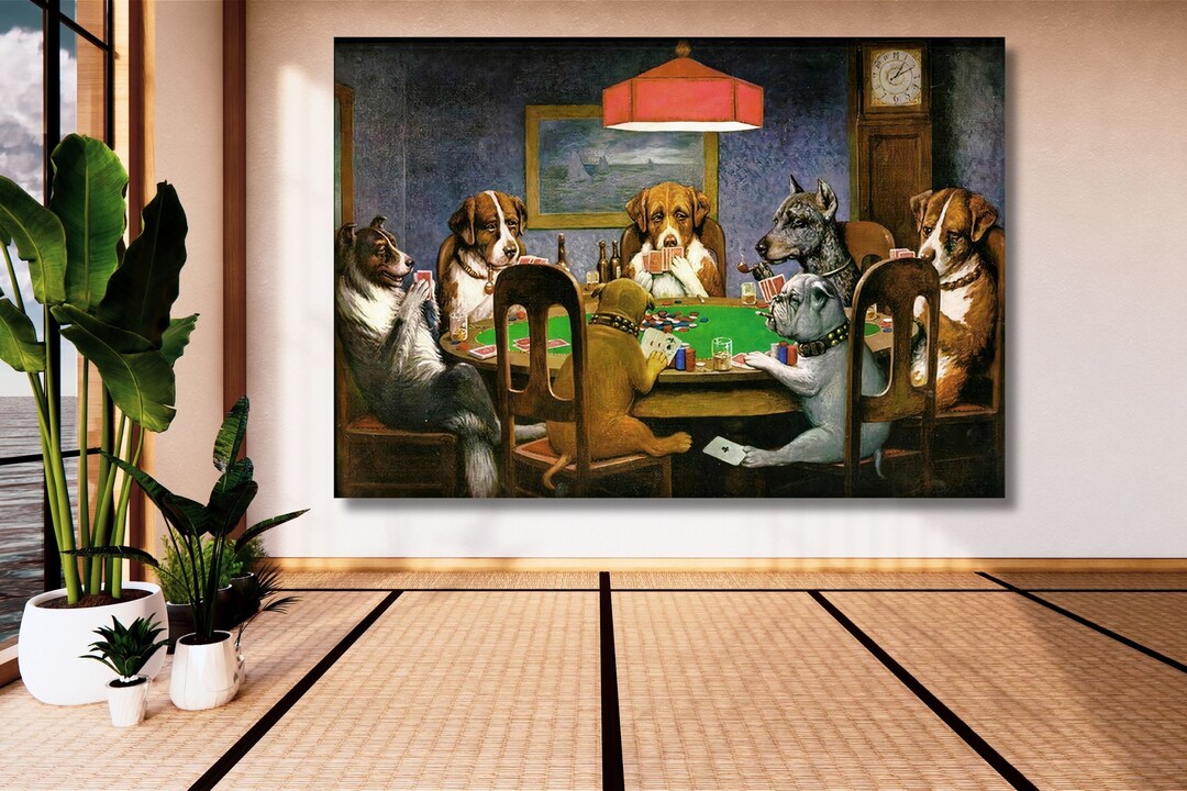 Dogs Are Playing Poker Printed,cassius Marcellus Coolidge A Bold Bluff ...