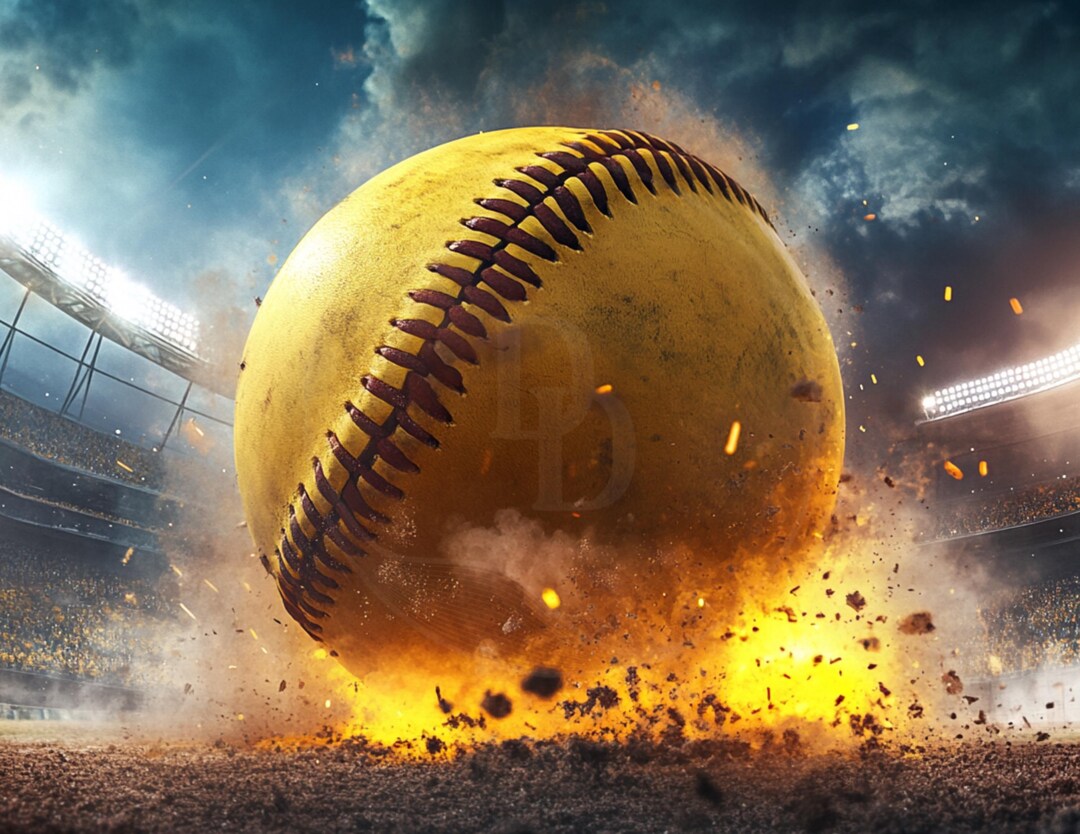 Softball Photography Backdrop: Sports PNG Background (digital Download ...