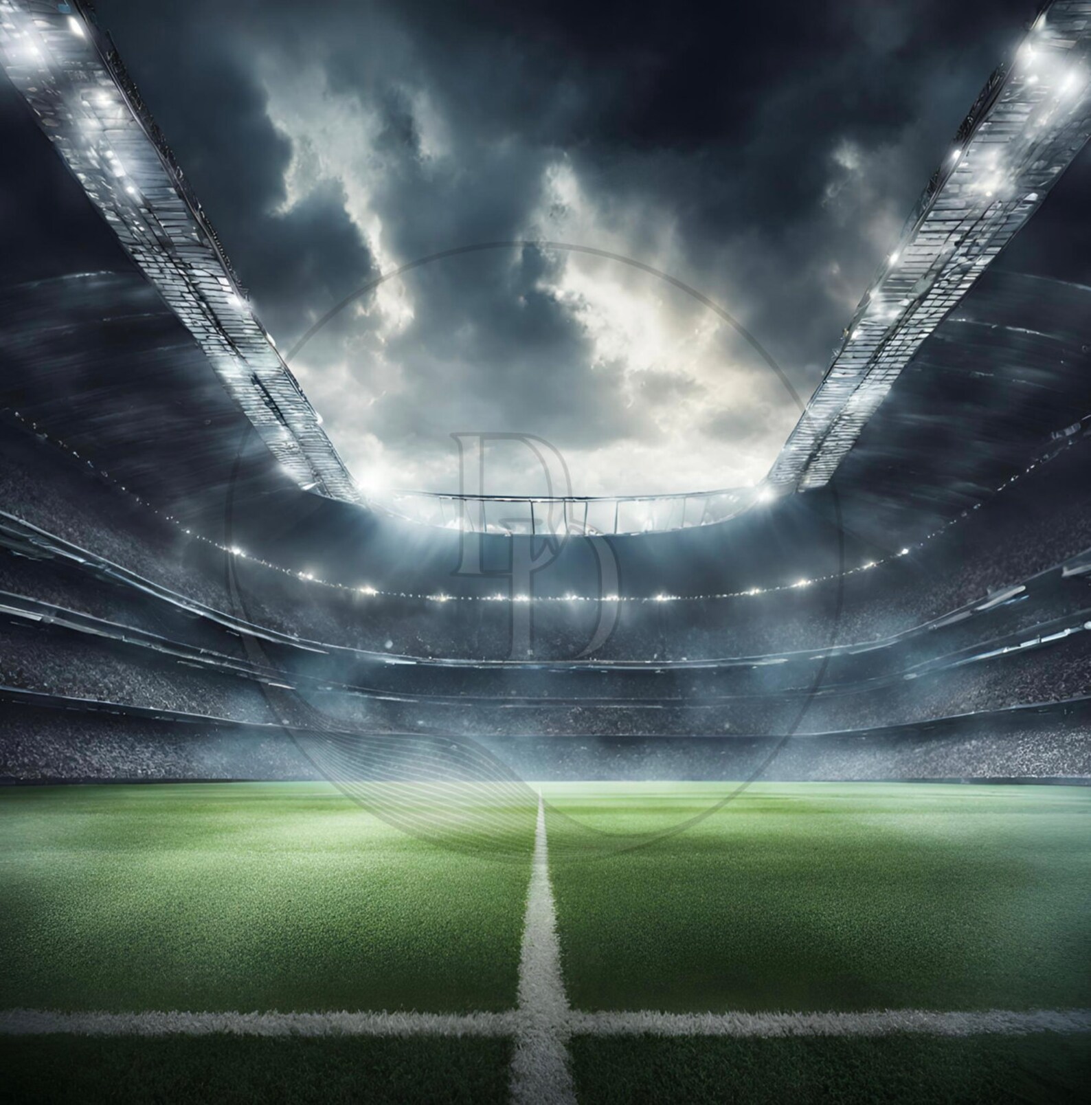 Football Stadium Backdrop: Smoke and Lights Image Set (digital Download ...