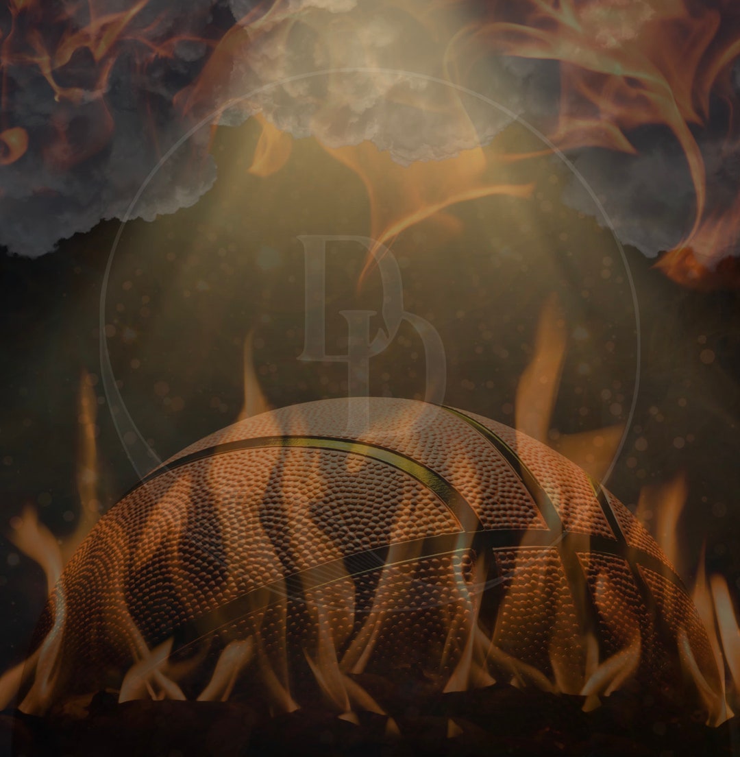 Basketball Flames Backdrop Design - Photography | Basketball Background ...