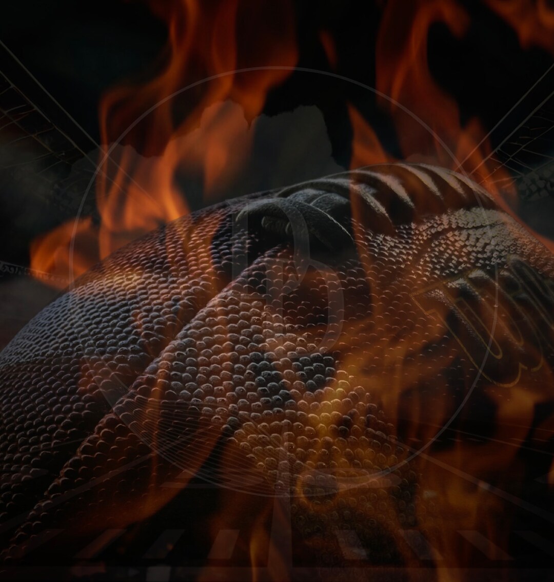 Football Flames Backdrop: Sports Photography Image (digital Download ...