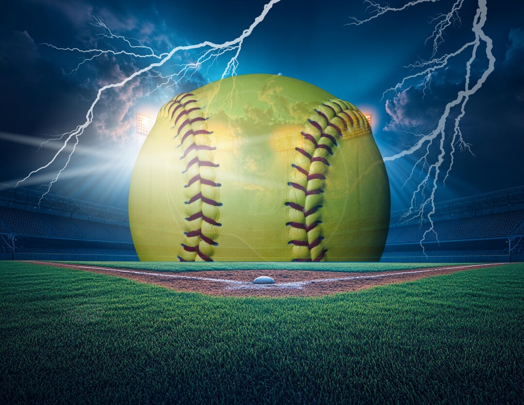 Softball Digital Backdrop PNG – Sports Photography Background for ...