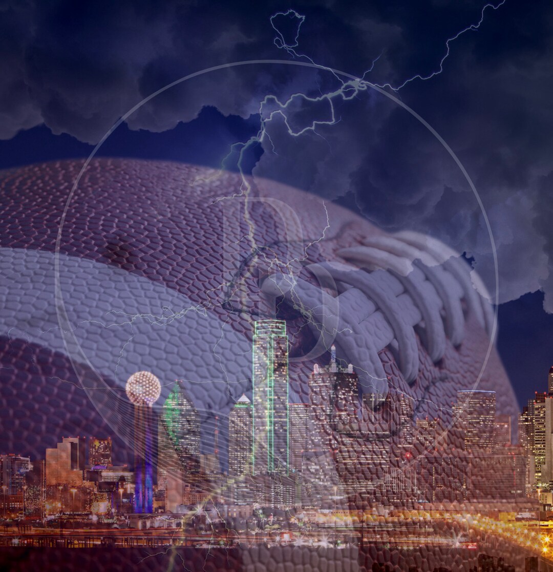 Football Backdrop Dallas TX Skyline Edition | Football Background ...