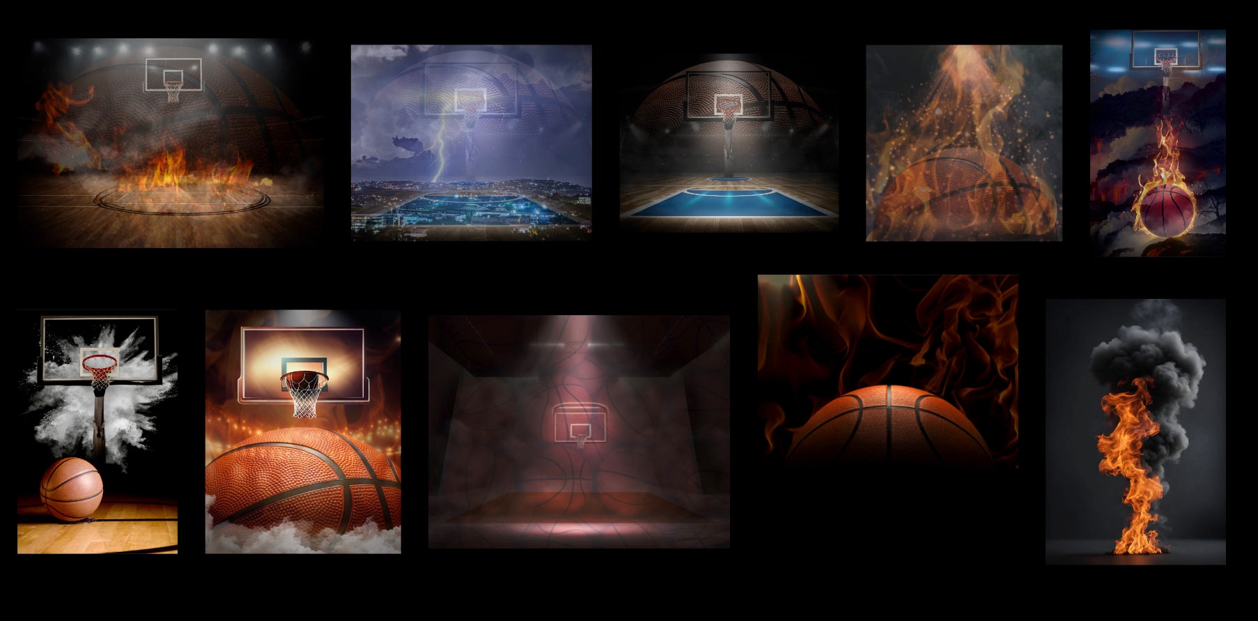 10 Basketball Backdrops Bundle Photography Basketball Background ...