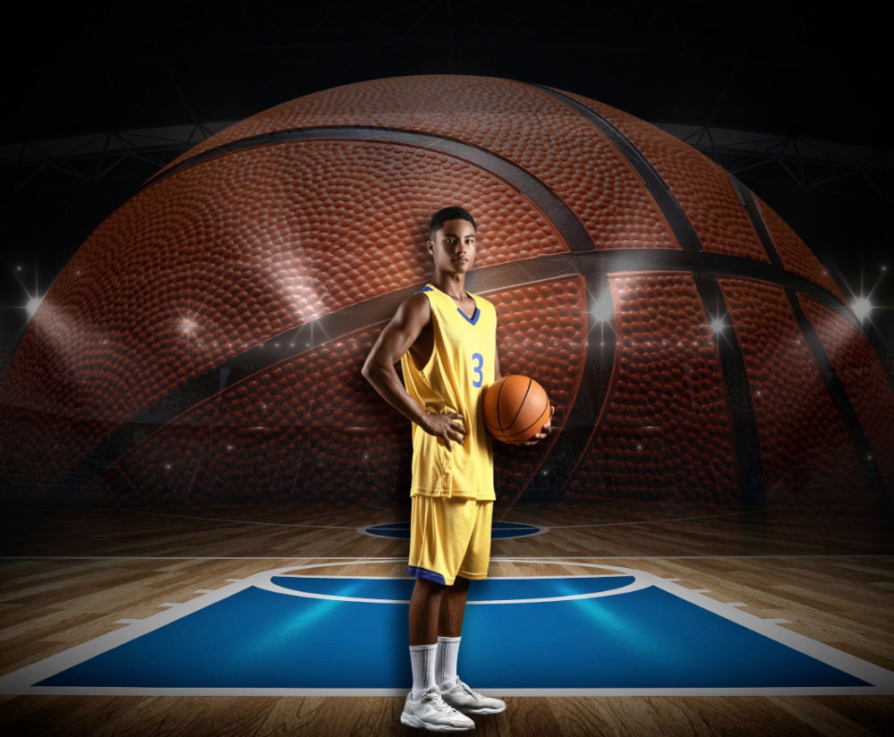 Basketball Court Photography Backdrop: High-resolution Sports Design ...