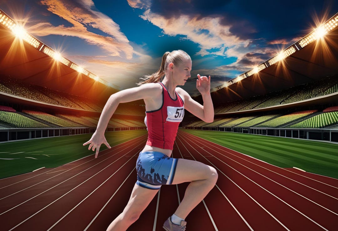 Sports Backdrop Track and Field, Photoshop Template, Track and Field ...