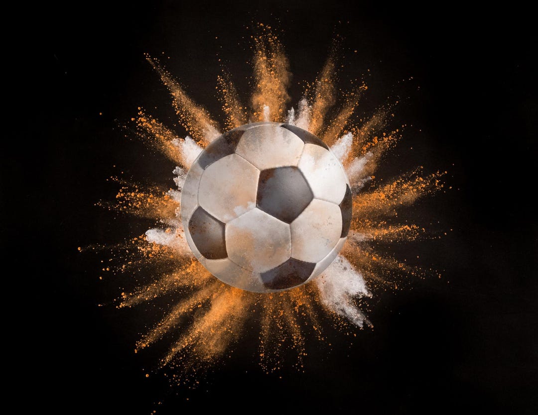 Soccer Ball Explosion PNG: Sports Team Photo Backdrop (digital Design ...