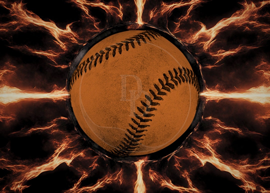 Baseball Flames Backdrop Design PNG - Photography | Baseball Background ...