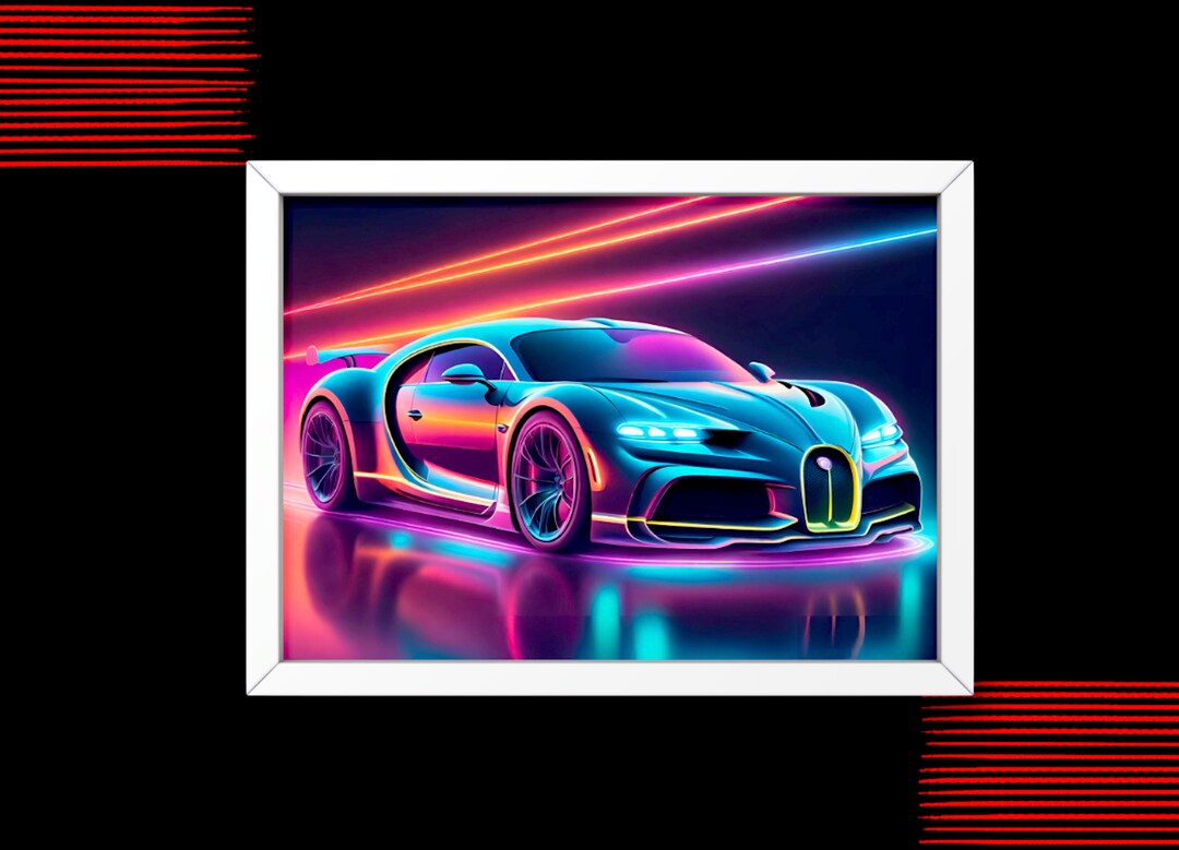 Neon Bugatti - Etsy