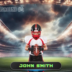 Football Field - Add Your Own Custom Football Player, Background ...