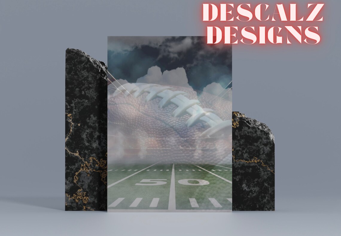 Football Field Background With Smoke and Lights, Football Backdrop ...