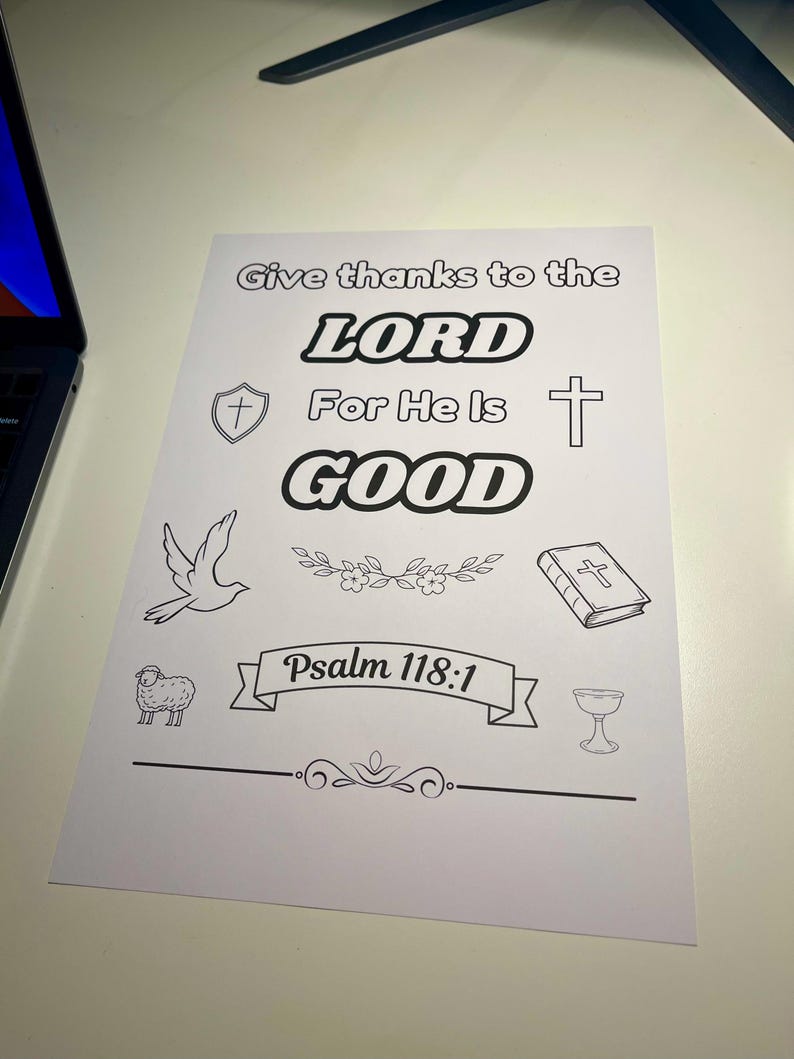 Bible Verse Coloring Page for Sunday School - Christian Coloring Sheet ...