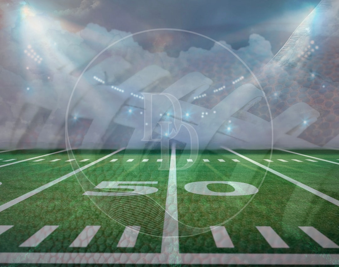 Football Field Backdrop With Lights and Smoke, Football PNG, Football ...