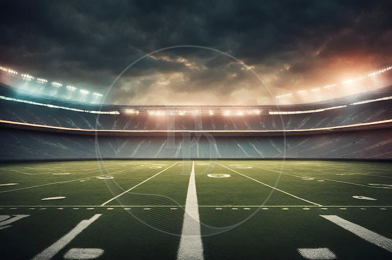 Football Stadium, Field Background, Football Field Backdrop With Bright ...