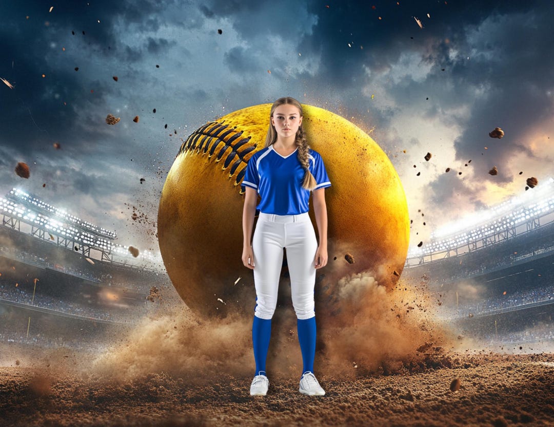 Softball Digital Backdrop PNG – Sports Photography Background for ...
