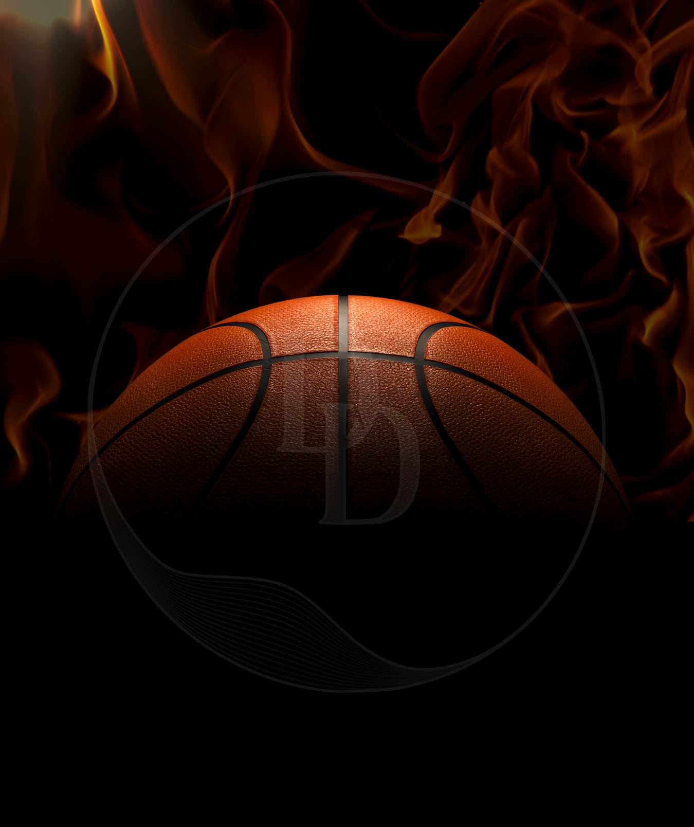Basketball Flame Poster Backdrop Photography Basketball Background ...