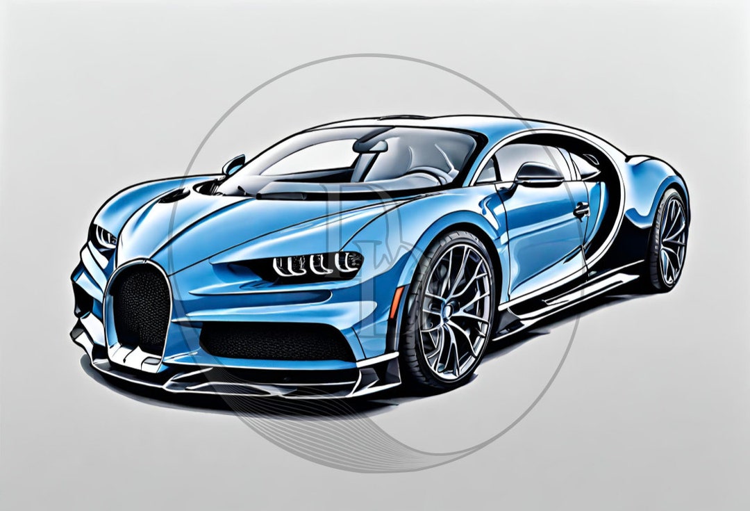 Sleek Bugatti Car Design Digital Download Artwork - Etsy