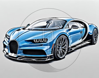 Bugatti Veyron PNG, Bugatti Decal, Car Printables, Bumper Sticker Png ...
