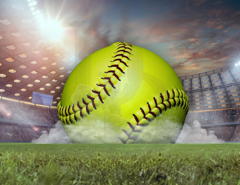 Softball Stadium Photography Backdrop: Sports Photo Design (digital ...