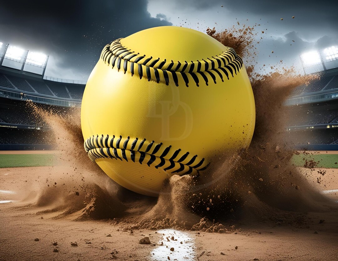 Softball Digital Backdrop | Instant Digital Download PNG - Etsy