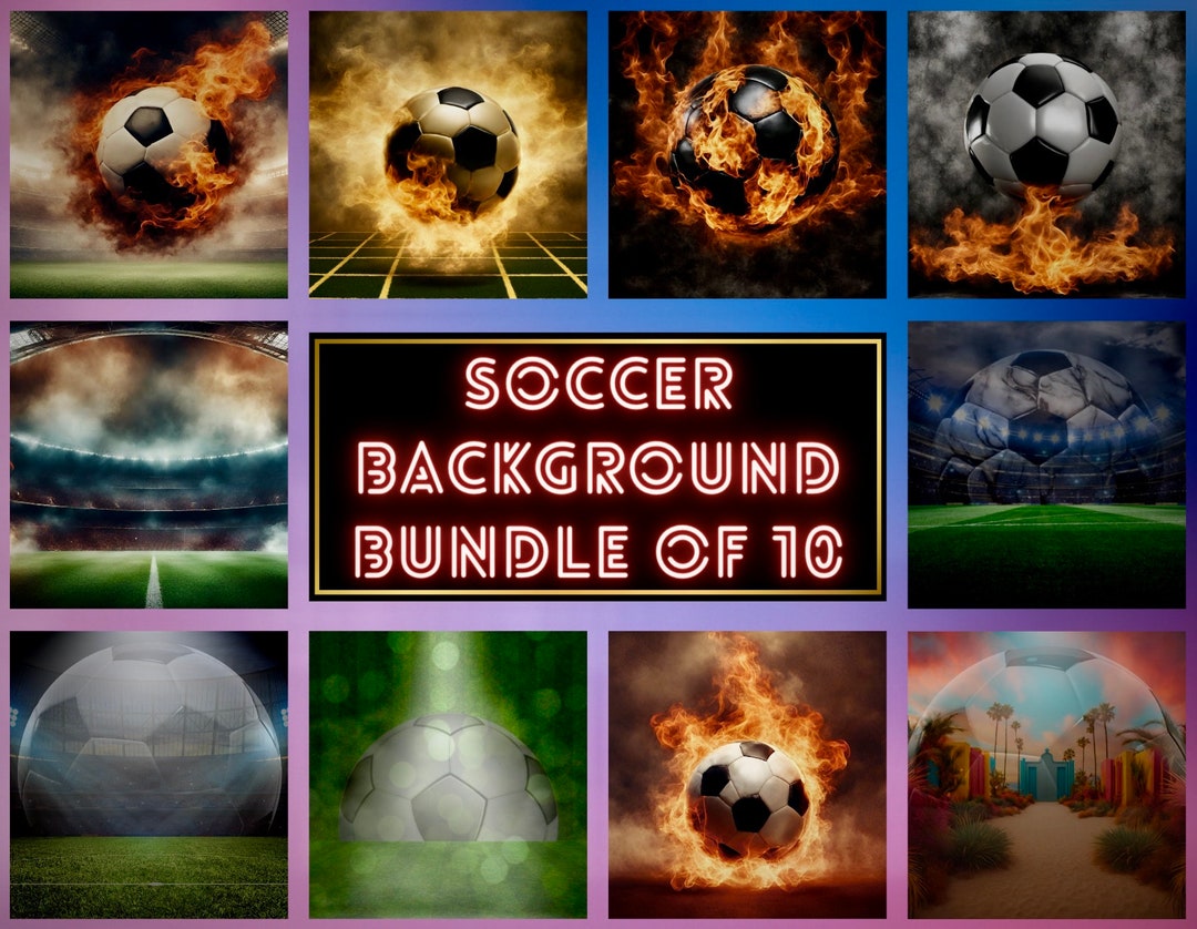 Soccer Backdrops Bundle of 10 - Photography | Soccer Backgrounds ...