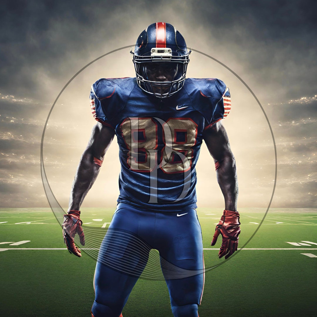 Football Player Digital Artwork High Quality (Instant Download) - Etsy
