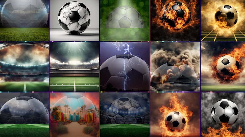 Soccer Backdrops Bundle of 15 Photography Soccer Backgrounds Photoshop ...