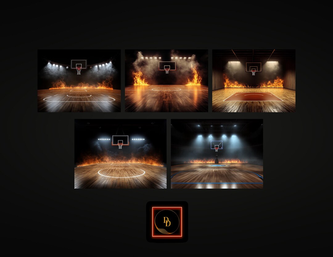 Basketball Backdrop PNG Bundle of 5 High Quality Sports Backdrops - Etsy