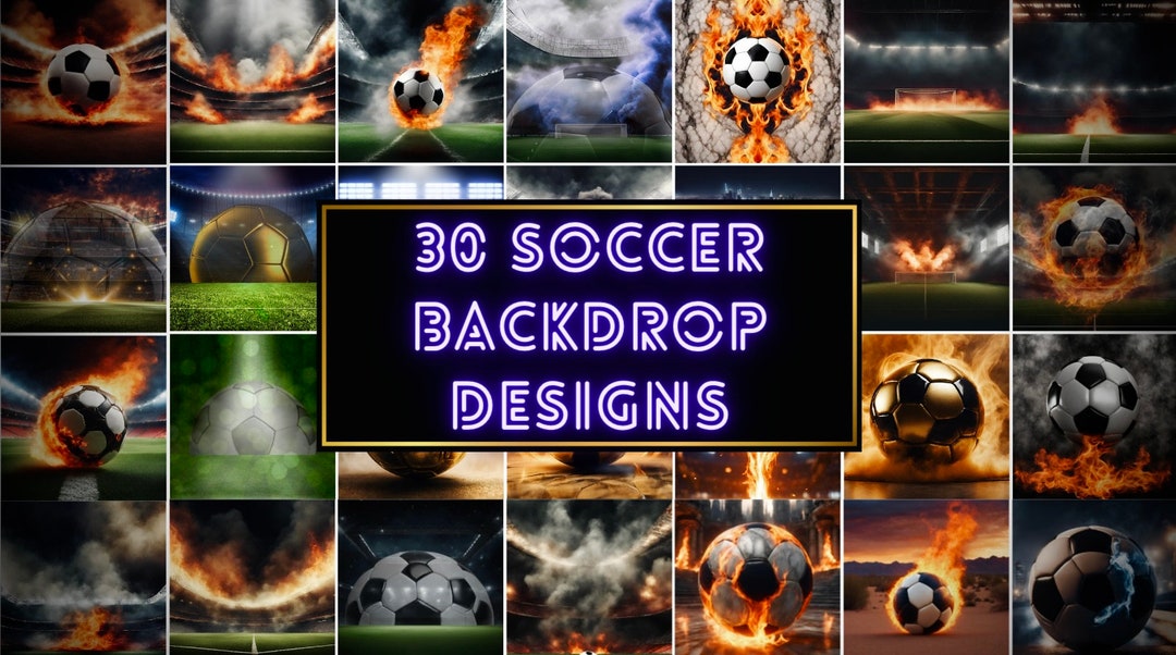 Soccer Backdrops Bundle of 30 - Photography | Soccer Backgrounds ...