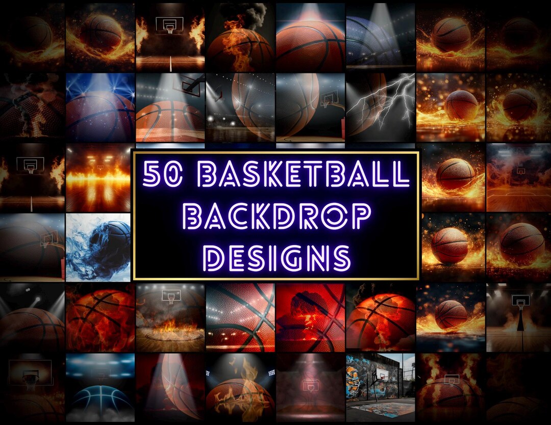 50 Basketball Photo Backdrops: Sports Photography Bundle (digital ...