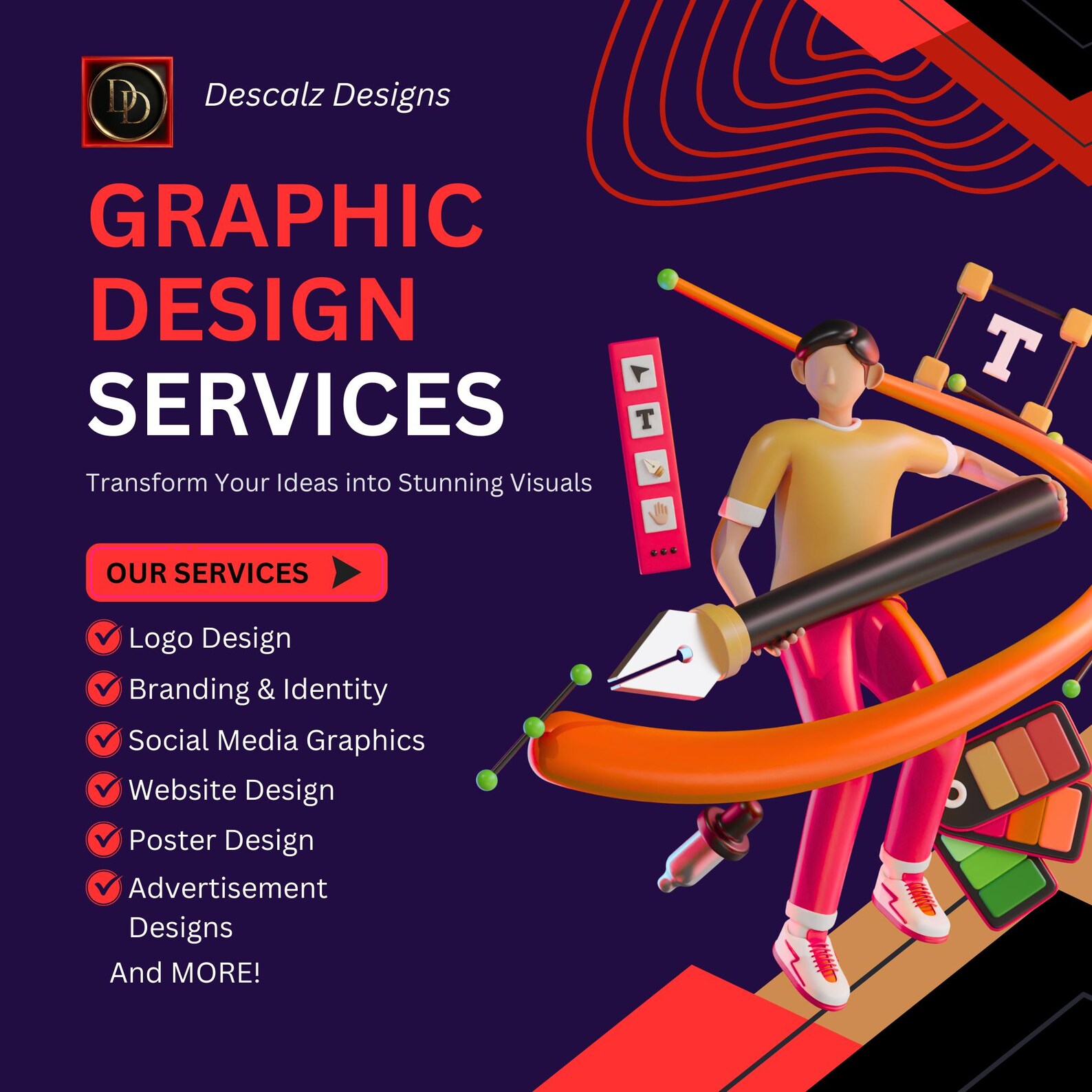 Custom Graphic Design Service, Logo, Branding, Web & Poster Design - Etsy