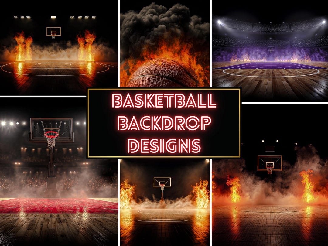 Basketball Photography Backdrops | Sports Digital Backgrounds (bundle ...