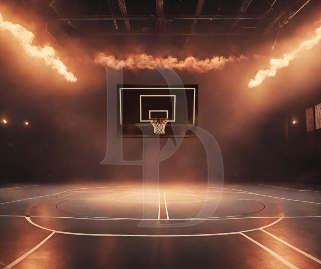 Basketball Court Flames Digital Backdrop: Sports Photography (high ...