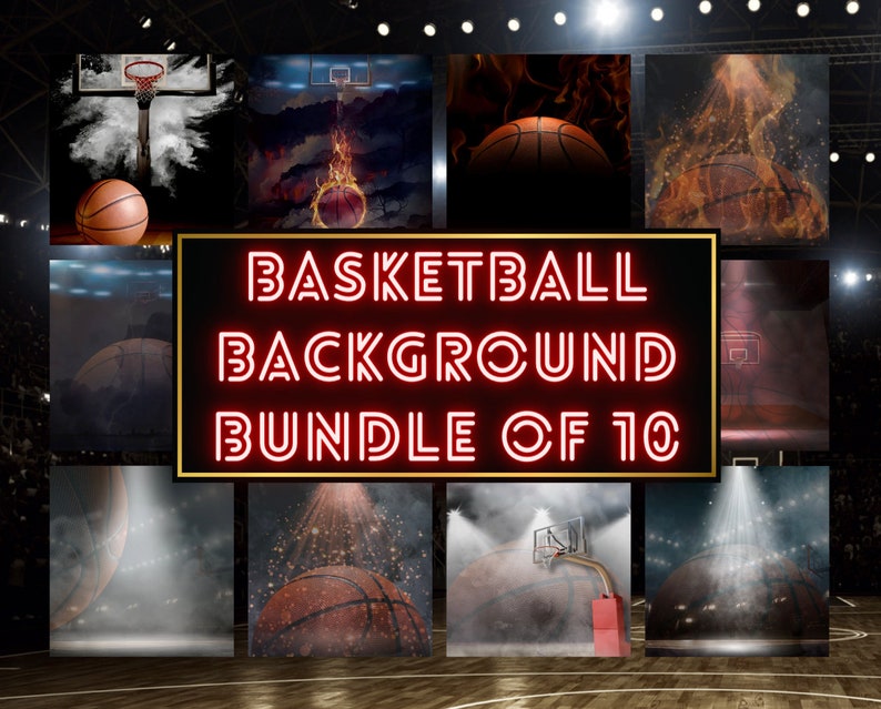 Basketball Backdrops Bundle Photography Basketball Background Photoshop ...