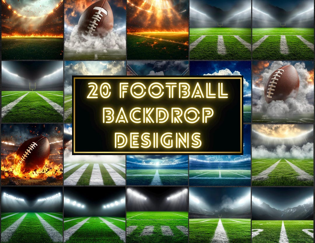 Football Field Backdrop Bundle 20 Digital Downloads, Football Backdrops ...
