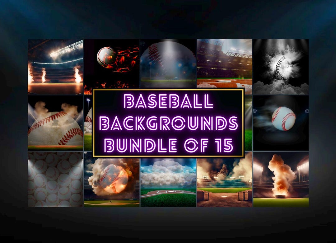 15 Baseball Backdrops Bundle - Photography | Baseball Background ...