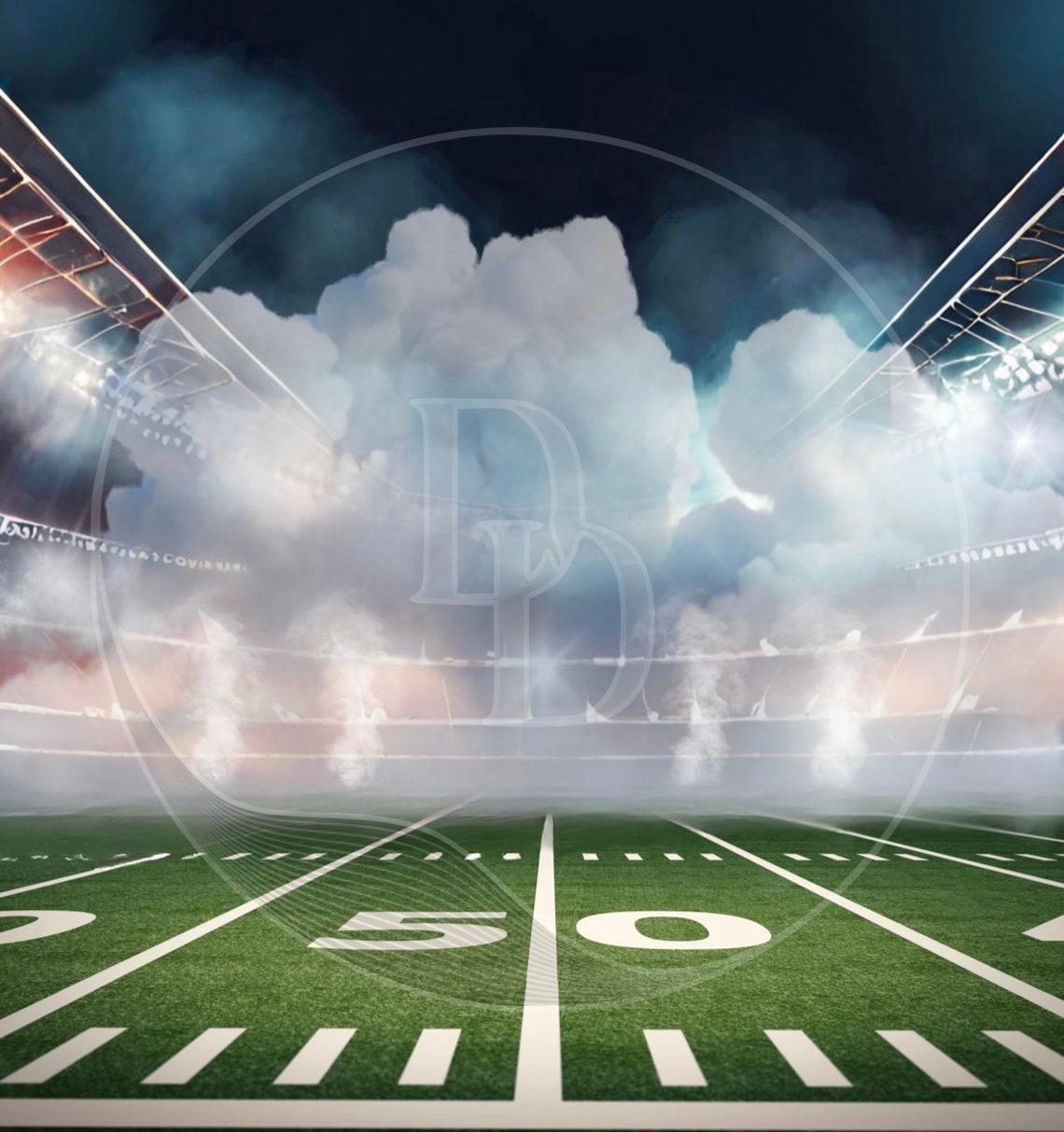 Football Field Background Bundle of 5, Digital Download, Football ...
