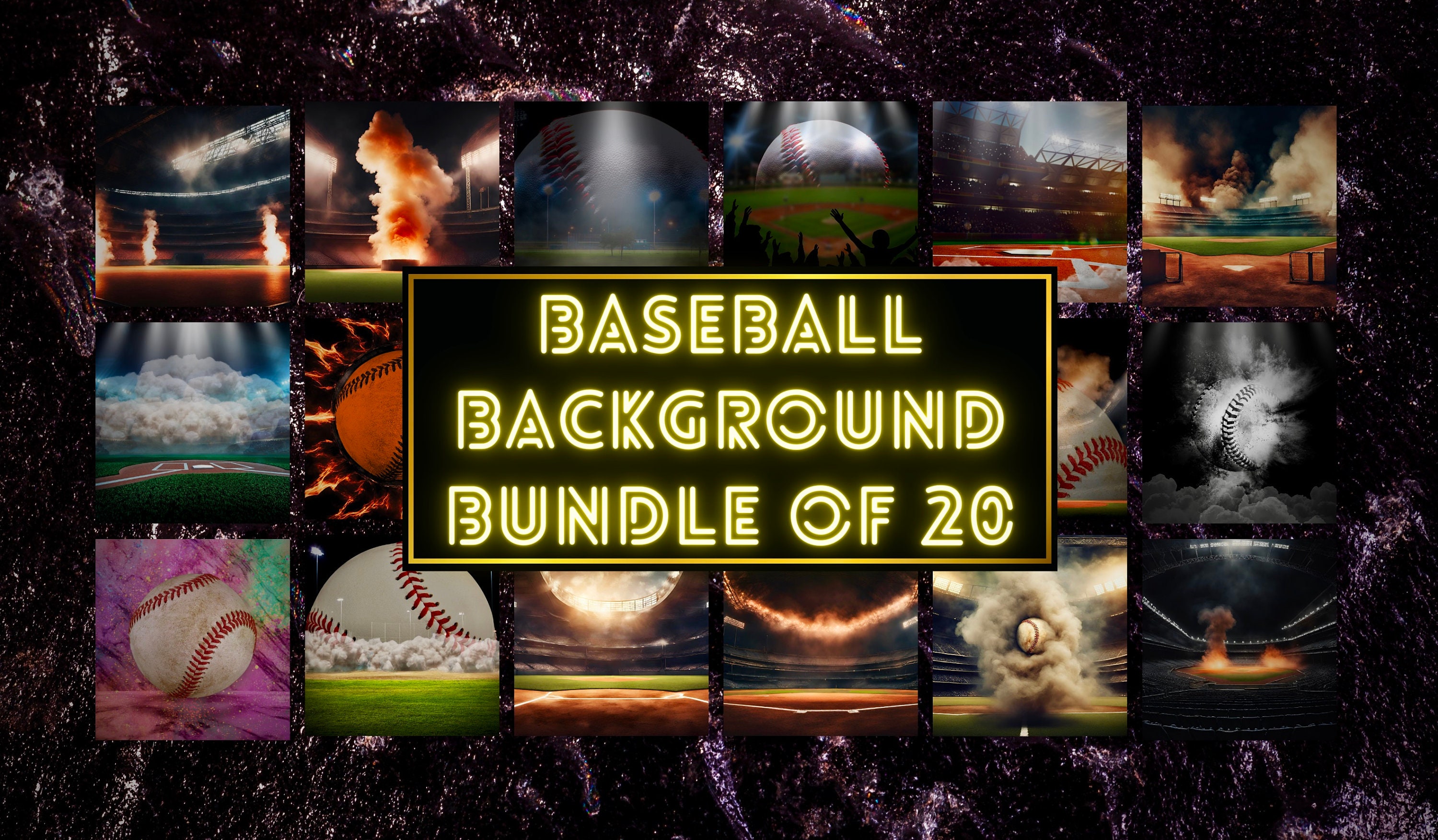 Baseball Backdrops Bundle of 20 Photography Baseball Backgrounds ...