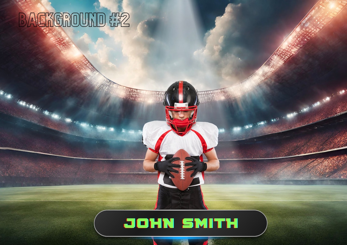 Football Field Add Your Own Custom Football Player, Background Stadium ...