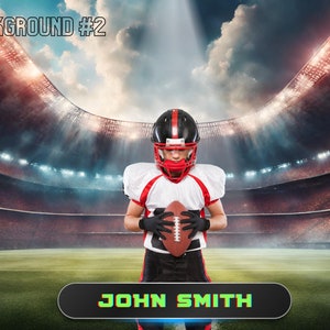 Football Field - Add Your Own Custom Football Player, Background ...