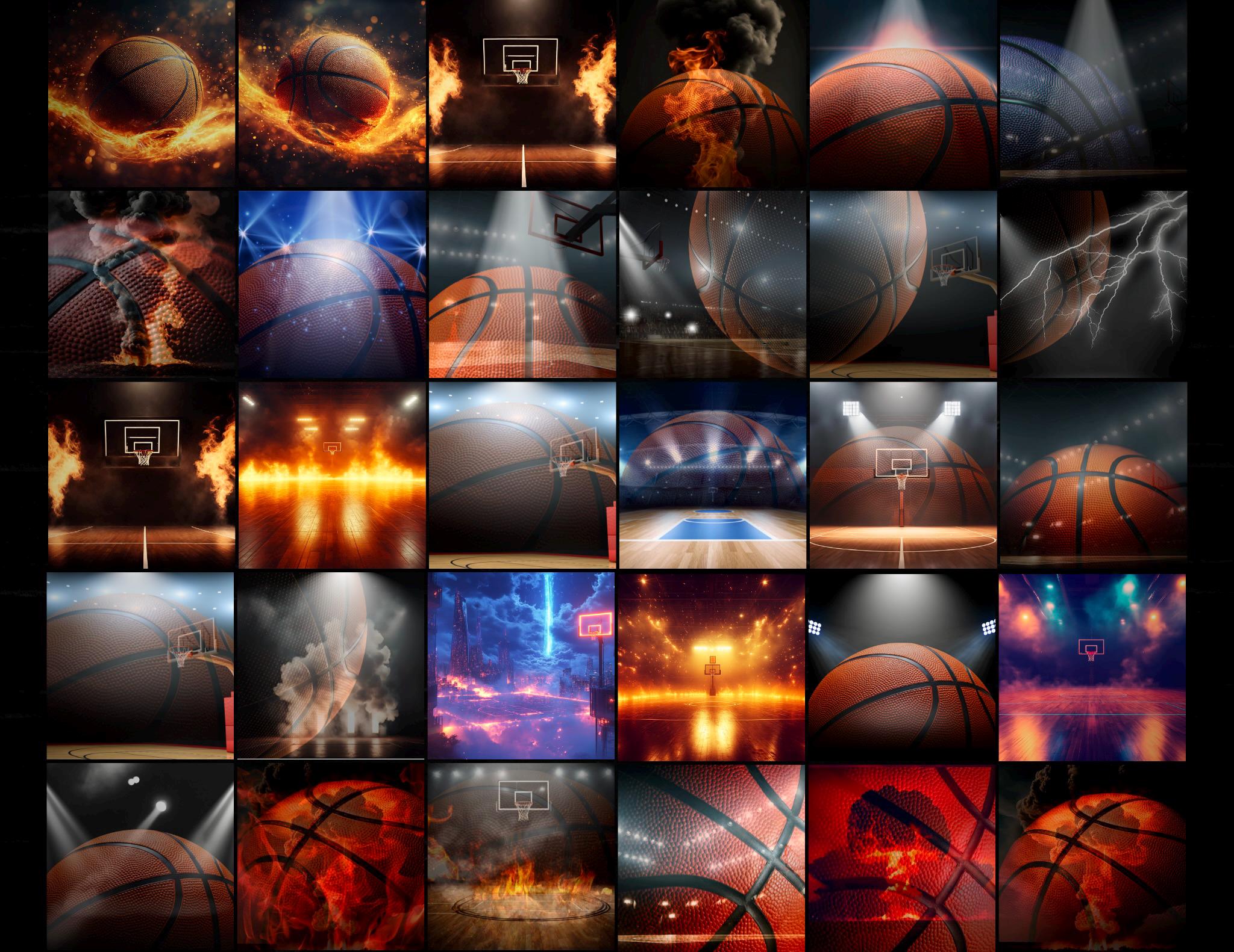 Basketball Photo Backdrops: Sports Photography Bundle (digital Download ...