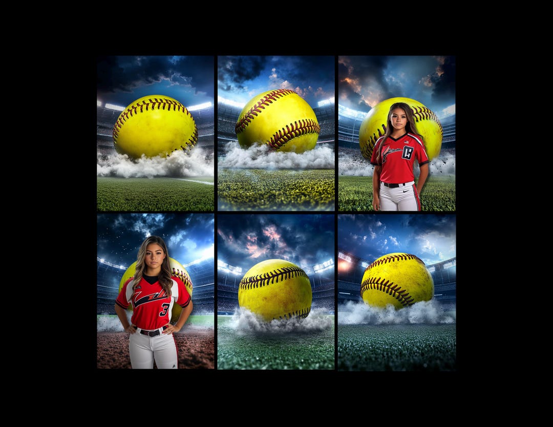 Softball Poster Backdrops - Photography Backdrop | Softball Backdrop ...