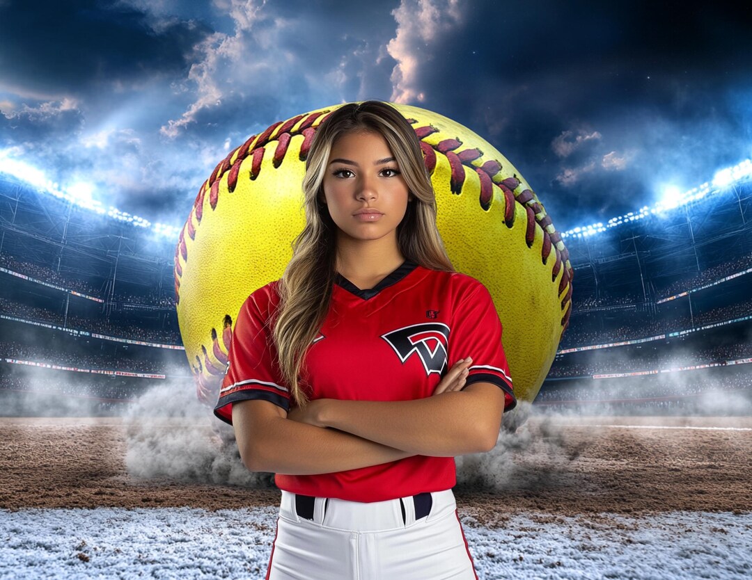 Softball Team Photo Backdrop: High-resolution Sports Photography ...